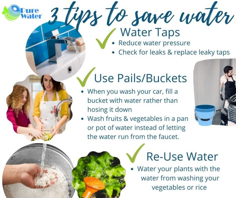 3 Simple Tips to Conserve Water - PURE WATER